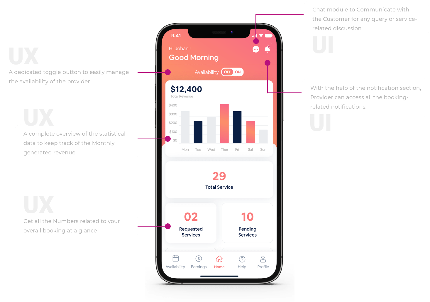 Home Service App UI/UX Design | aPurple
